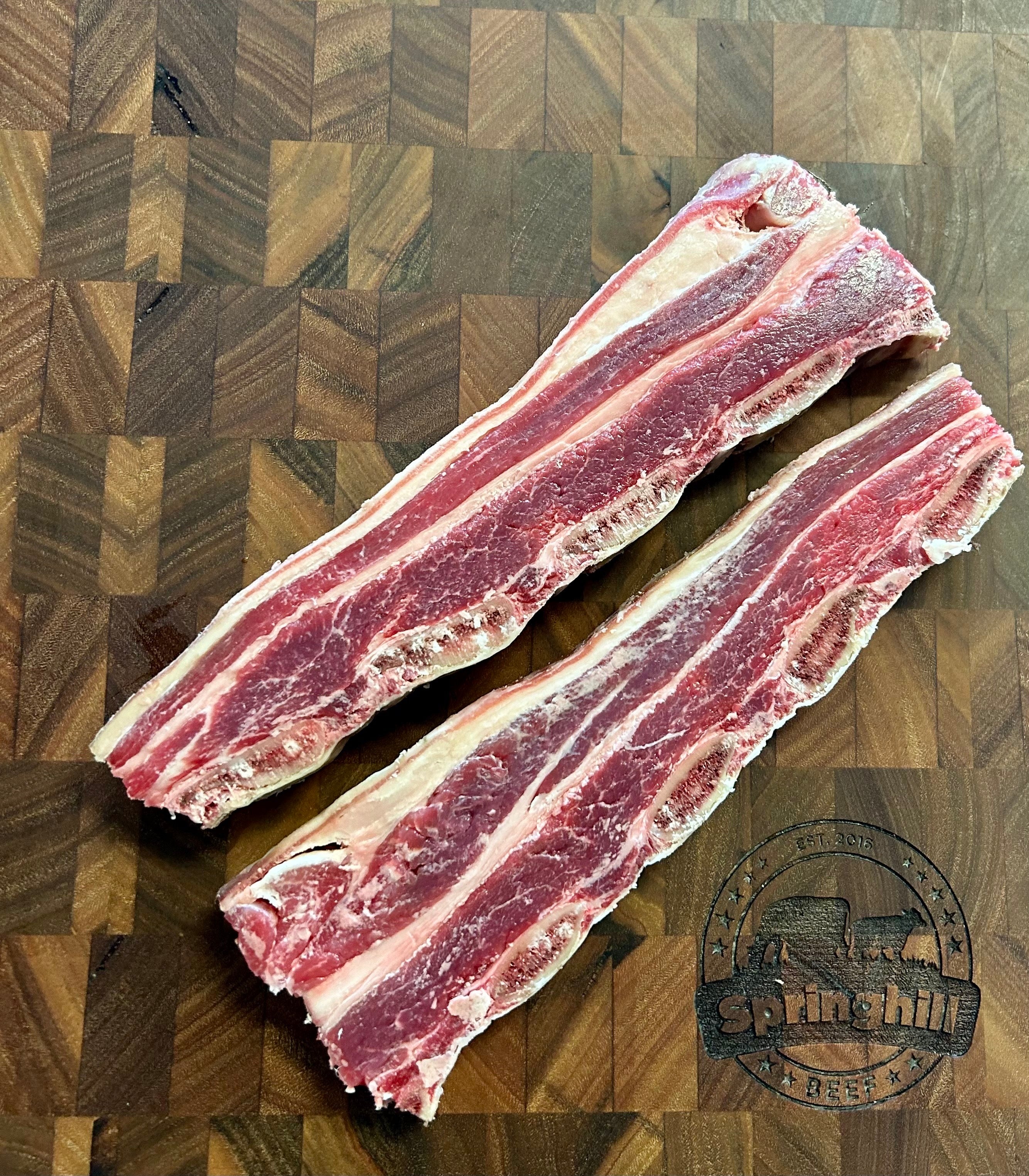 Grass-Fed Beef Spare Ribs 1kg | Succulent & Flavorful – Springhill Beef Co.